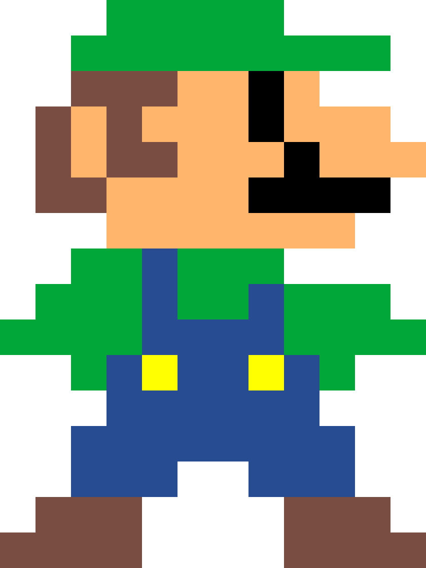 Luigi Clipart Pixel - Mario Super Mario Bros - Full Size PNG Clipart ...