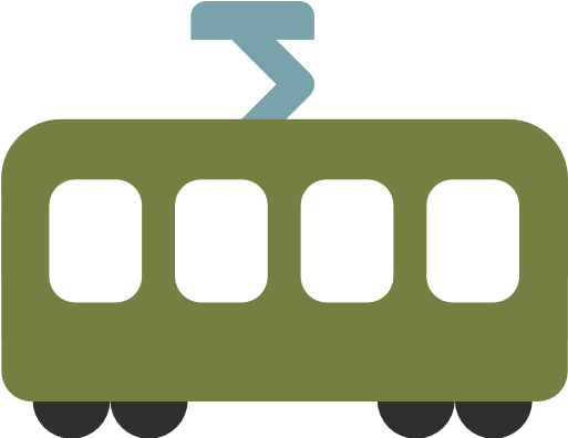 Tram Car Emoji - Traincar Emoji Png - (512x512) Png Clipart Download