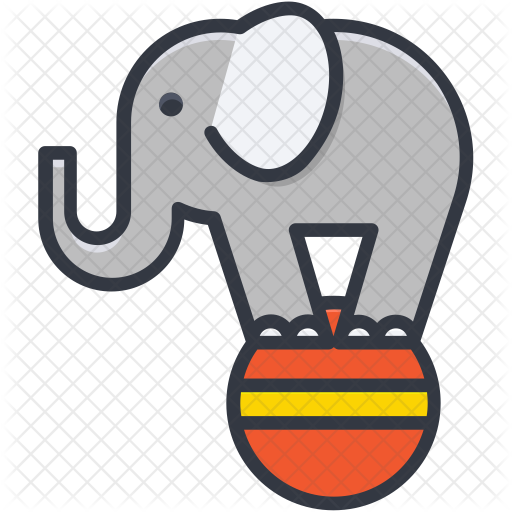 Circus Elephant Icon - Elephants - (512x512) Png Clipart Download
