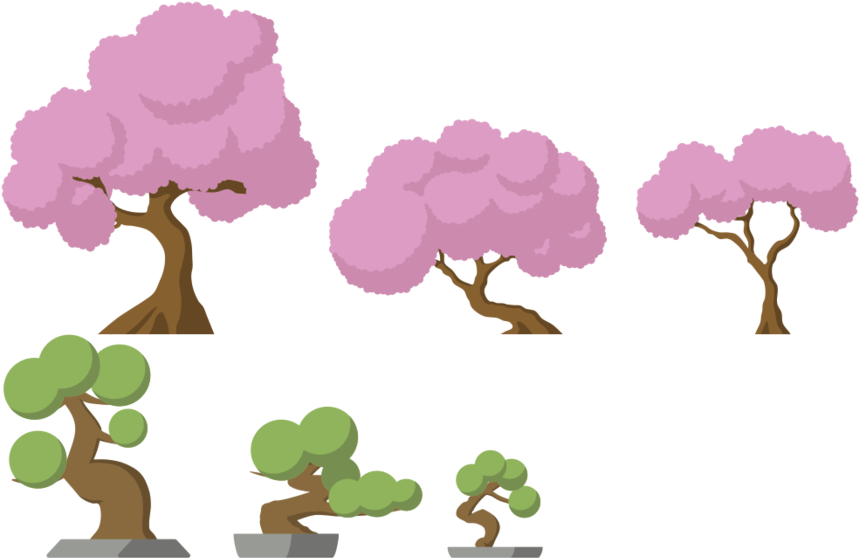 Japanese Trees By Android272 - Japan Tilesets - (894x894) Png Clipart ...