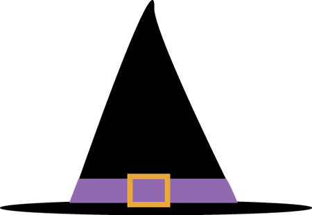 Witches Hat Halloween Clip Art - Clip Art Witch Hat - (450x310) Png ...