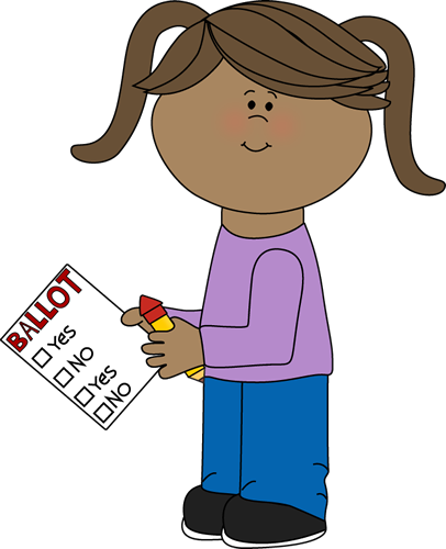 Girl With Voting Ballot - Voting My Cute Graphics - Full Size PNG ...