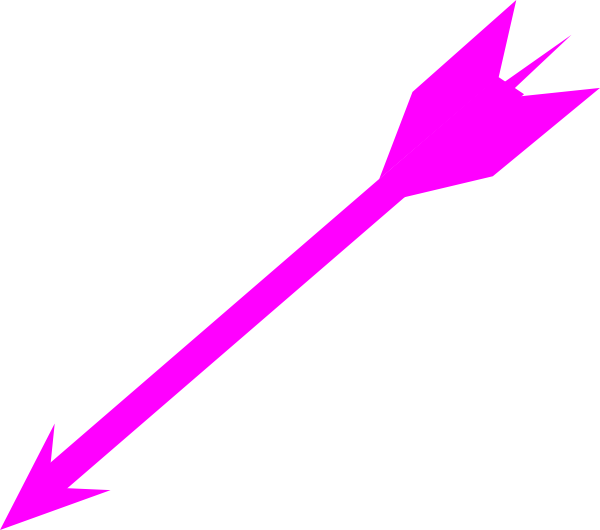 Arrow Target Png Pink - (600x530) Png Clipart Download