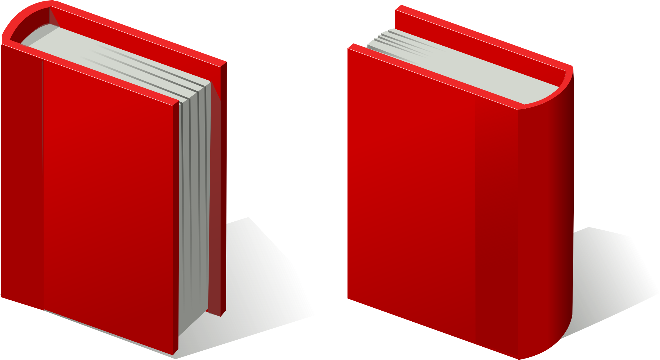 Vector Books - Clipart Red Book - (2400x1238) Png Clipart Download