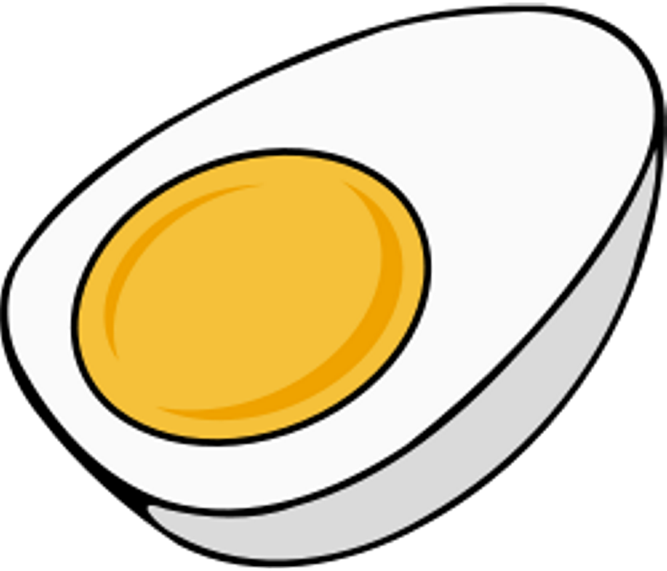 Yolk Clip Art - Hard Boiled Egg Clipart - (934x800) Png Clipart Download