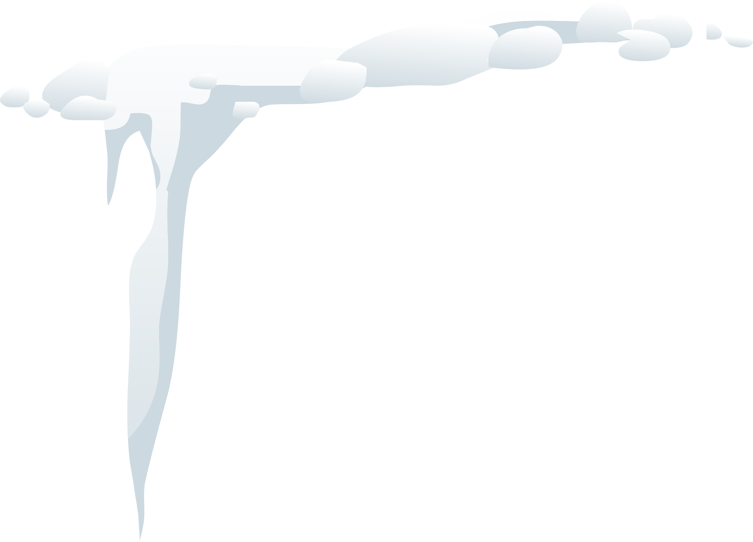 Snow Clipart Cliff - Snow On Roof Png - (2400x1726) Png Clipart Download