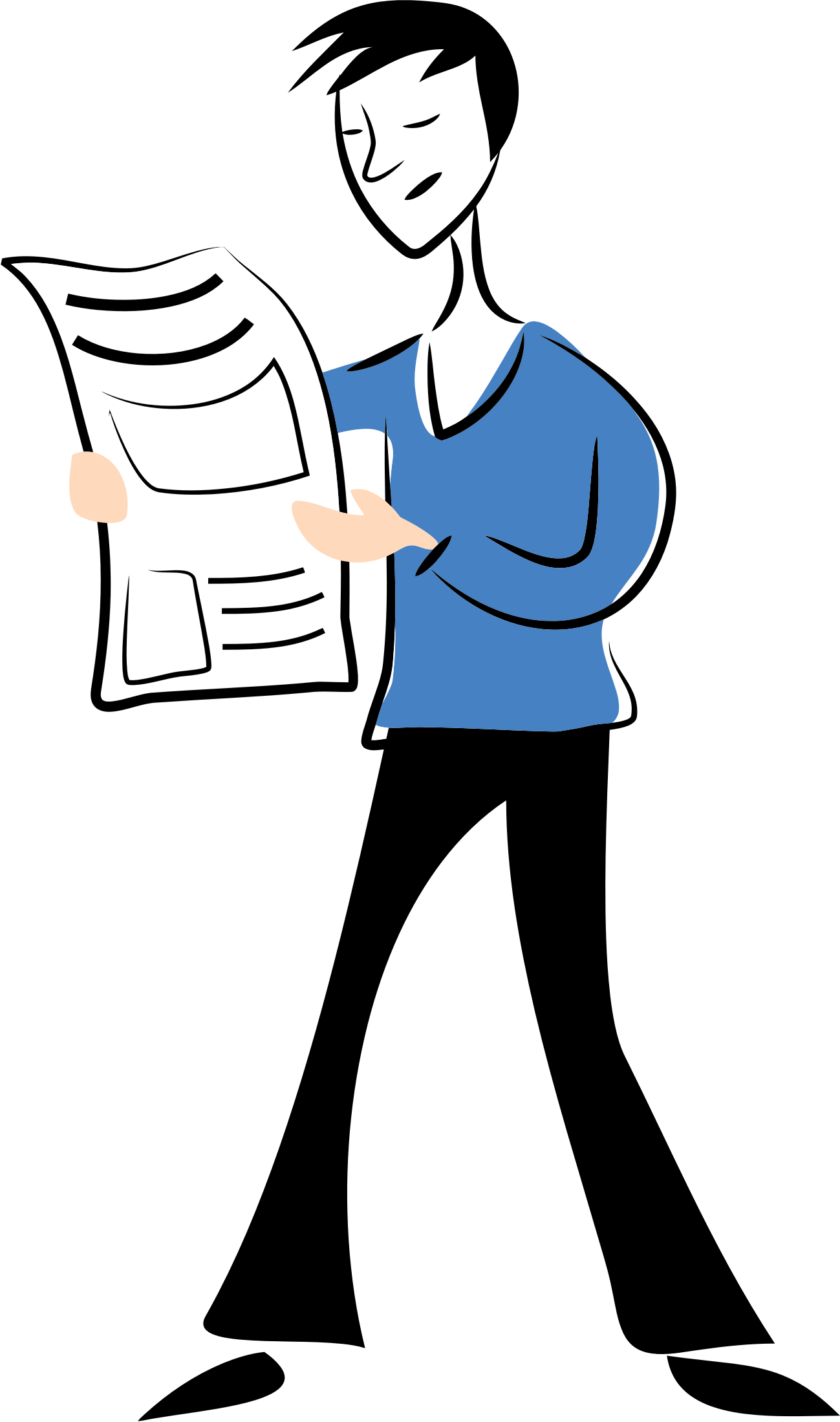 Man Reading Newspaper Clip Art 101 Clip Art - Man Reading News Paper ...