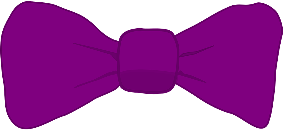 Ribbon Bow Fashion Tie Girly Purple - Purple Bow Tie Clipart - Full ...