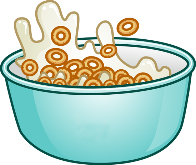 Breakfast Cereal Corn Flakes Bowl Clip Art - Bowl Of Cereal Cartoon ...
