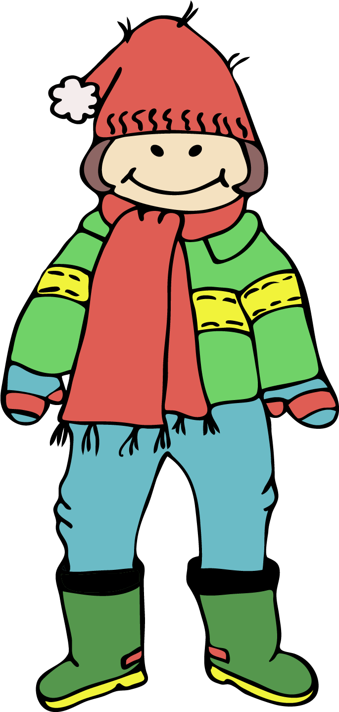 Boy Clipart Winter Clothes - Wearing Jacket Clipart - Full Size PNG ...