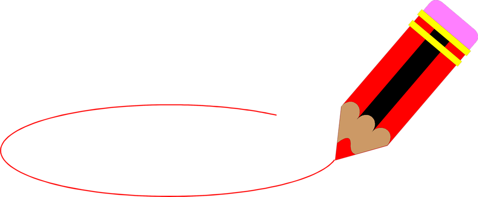 Pencil Drawing A Circle Clipart - Circle With A Pencil - (958x396) Png ...