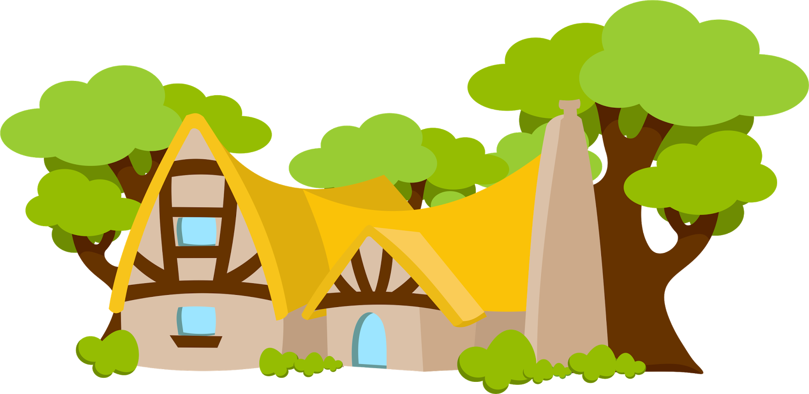 Snow White Baby Clip Art - Snow White House Cartoon - (1600x779) Png ...