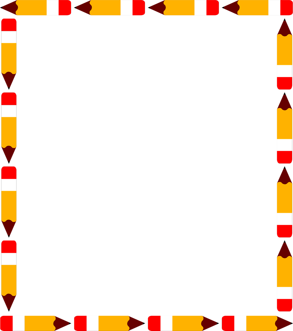 Pencil Border Pencils Free A Blank Pencil Frame - School Clip Art ...