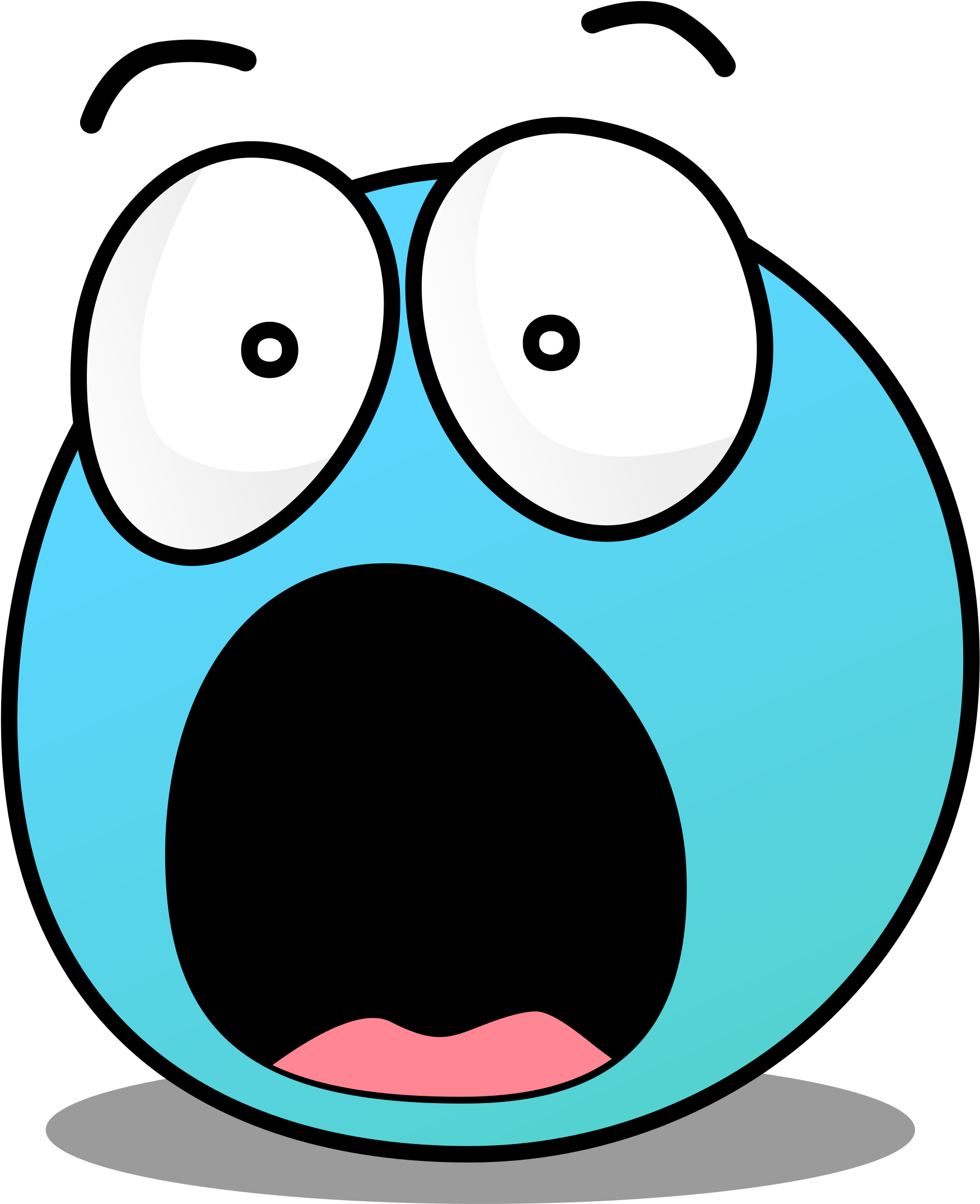 Big Image - Frightened Cartoon - (2400x2400) Png Clipart Download