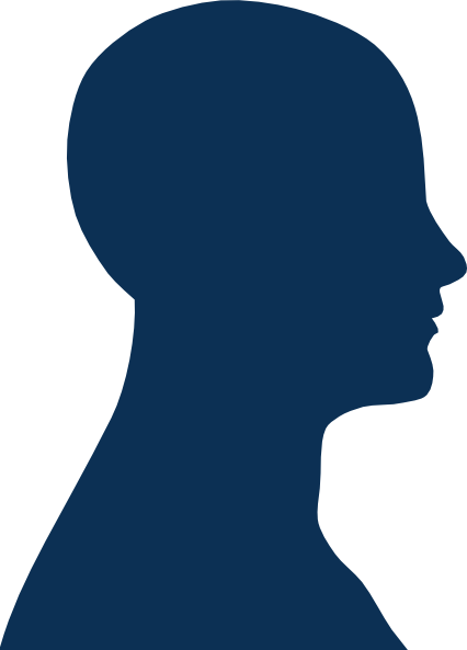 Blue Head Clip Art - Blue Head Png - (426x593) Png Clipart Download