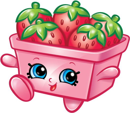 Rock Art - Shopkins Strawberry Top - (577x496) Png Clipart Download