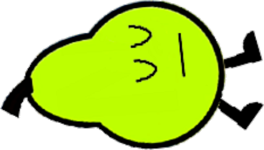 Sleeping Pear - Brawl Of The Objects Pear - (854x486) Png Clipart Download