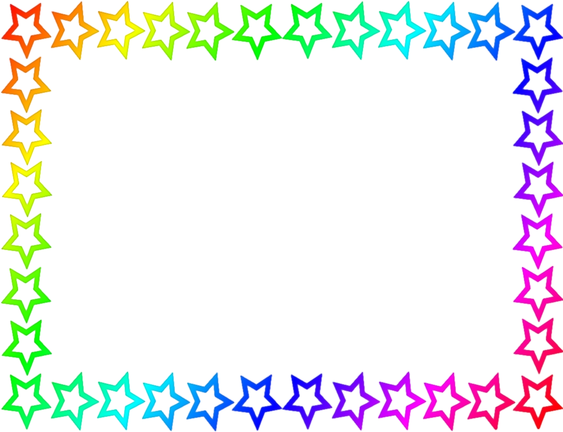 Star Border Clipart - Colourful Star Border - Full Size PNG Clipart ...