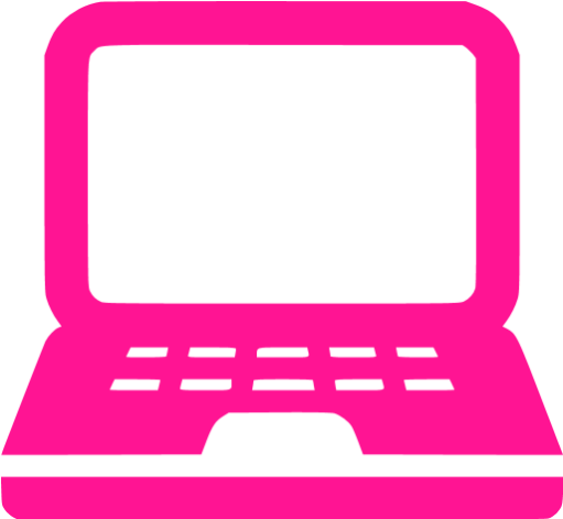 Deep Pink Notebook Icon - Laptop Icon Png Blue - Full Size PNG Clipart ...