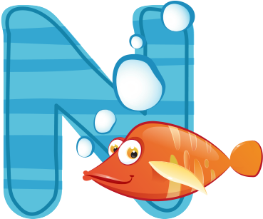 N Wall Adhesive Letters For Kids Rooms - Letter N Sea - (700x700) Png ...