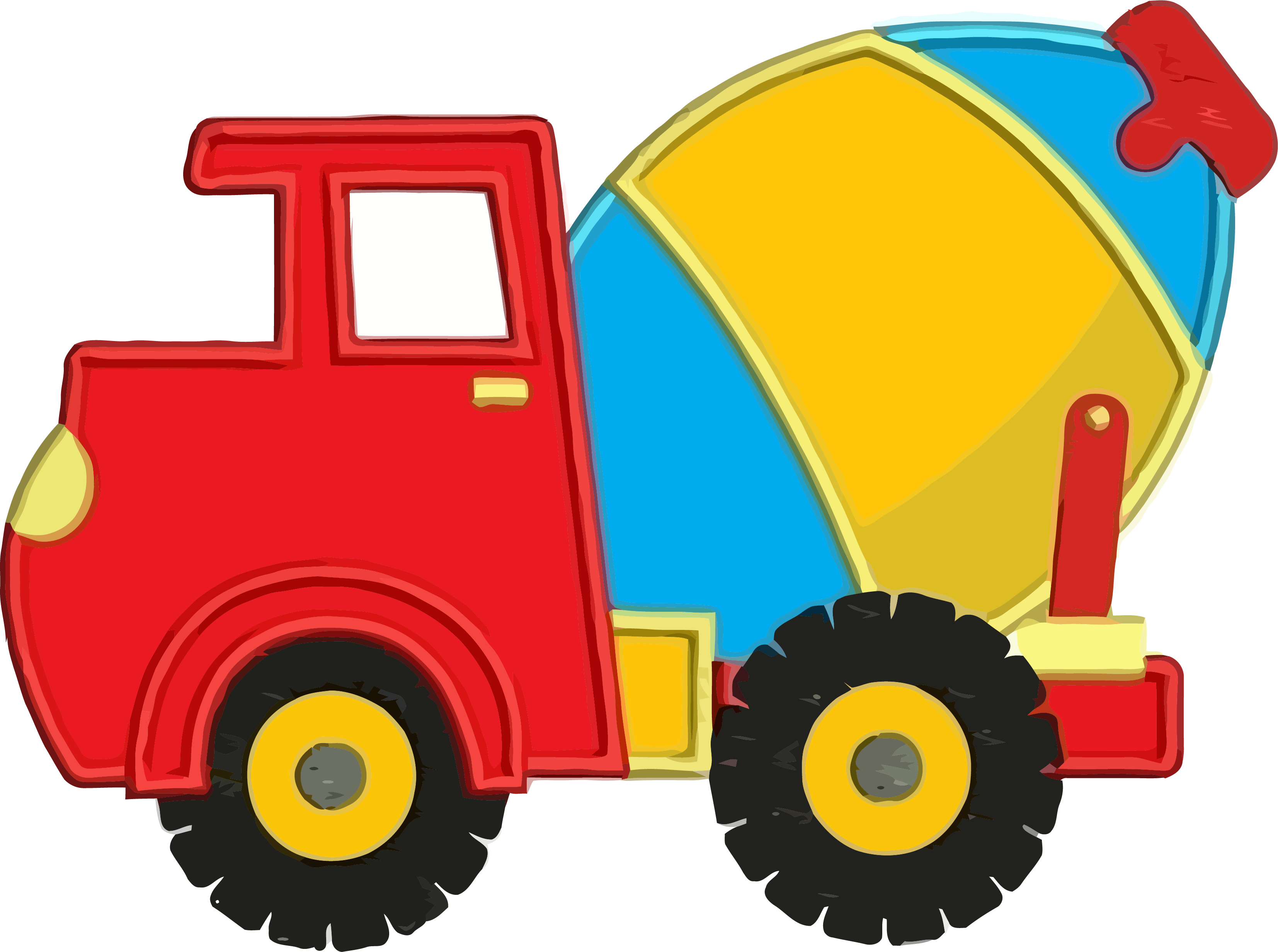 Cement Truck Colorful Clipart Png - Cement Mixer Truck Clipart ...