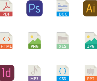 40 File Types Color Vector Icons - File Type Vectors - (400x400) Png ...