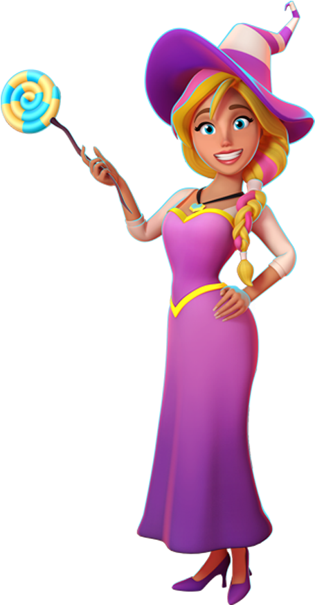 Candy Witch - Cartoon - (678x896) Png Clipart Download