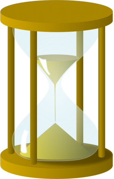 Animated Hourglass Clipart Gif - (370x582) Png Clipart Download