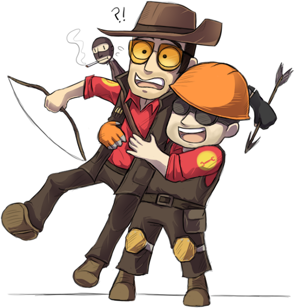 Picture - Tf2 Chibi Sniper - (620x700) Png Clipart Download