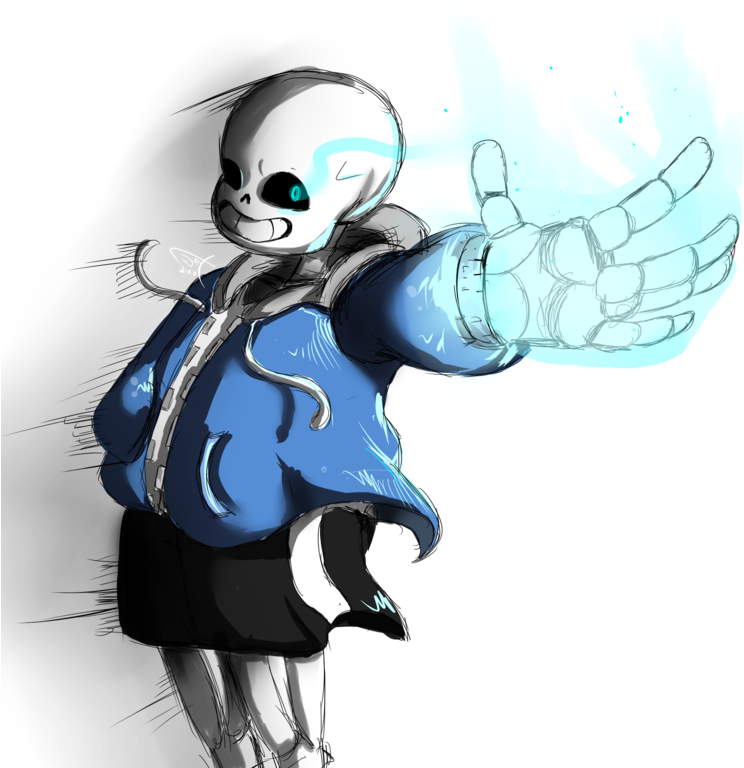 Speed Drawing Of Sans By Randomcolornice - Sans Drawing - (768x768) Png ...