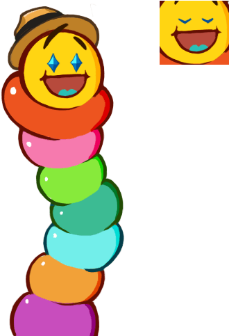 Treasure Worm - Smiley - (512x512) Png Clipart Download