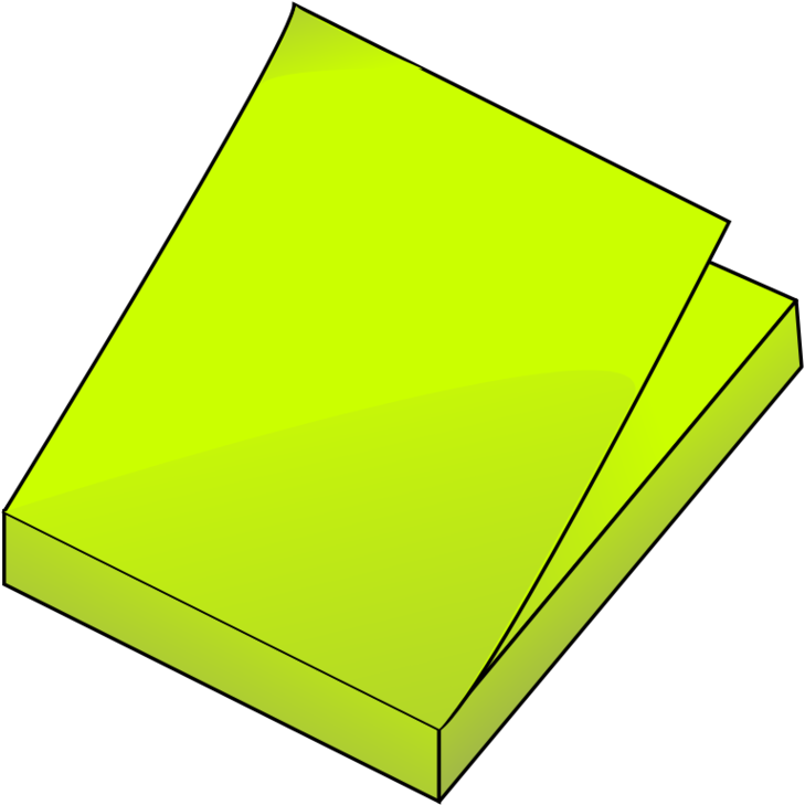 Post-it Clipart Green - Clip Art - (759x760) Png Clipart Download