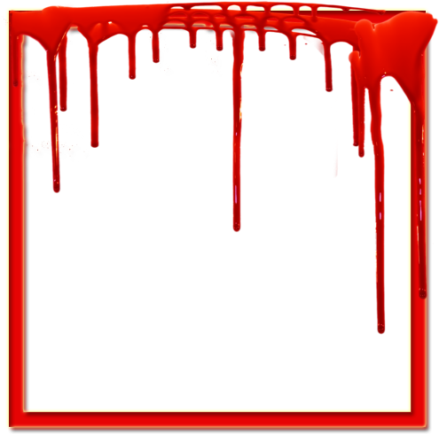 Blood Red Frame Png Transparent Image - Sang Halloween Png - (500x500 ...