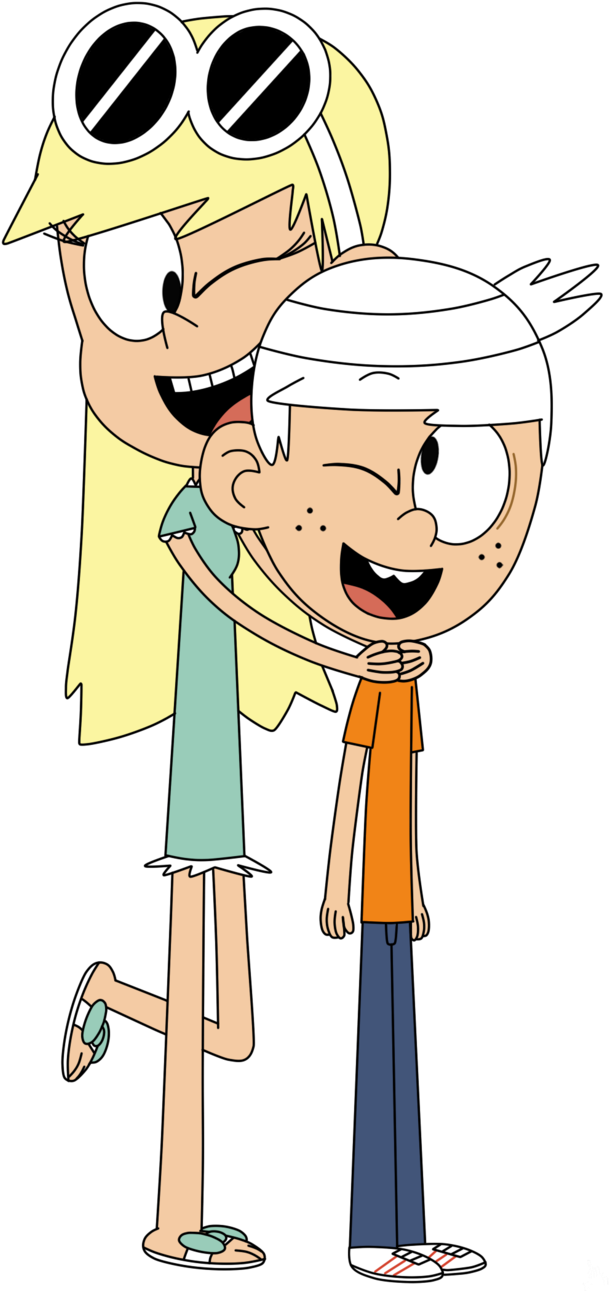 Leni And Lincoln By Jmx64 - Cartoon - (615x1299) Png Clipart Download
