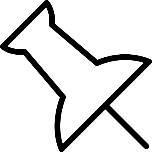 Push Pin Clipart Black And White - (512x512) Png Clipart Download