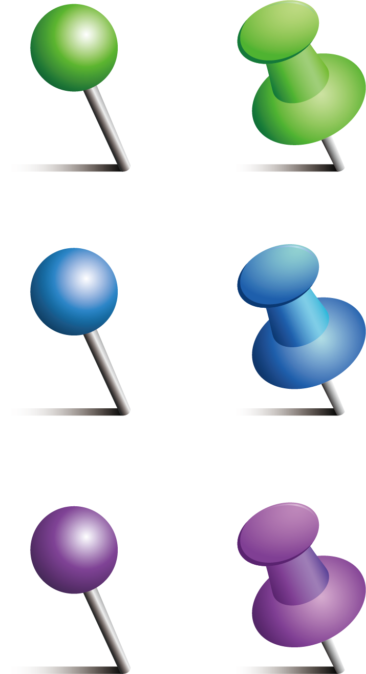 Drawing Pin Stationery - Push Pin Png - (715x1314) Png Clipart Download