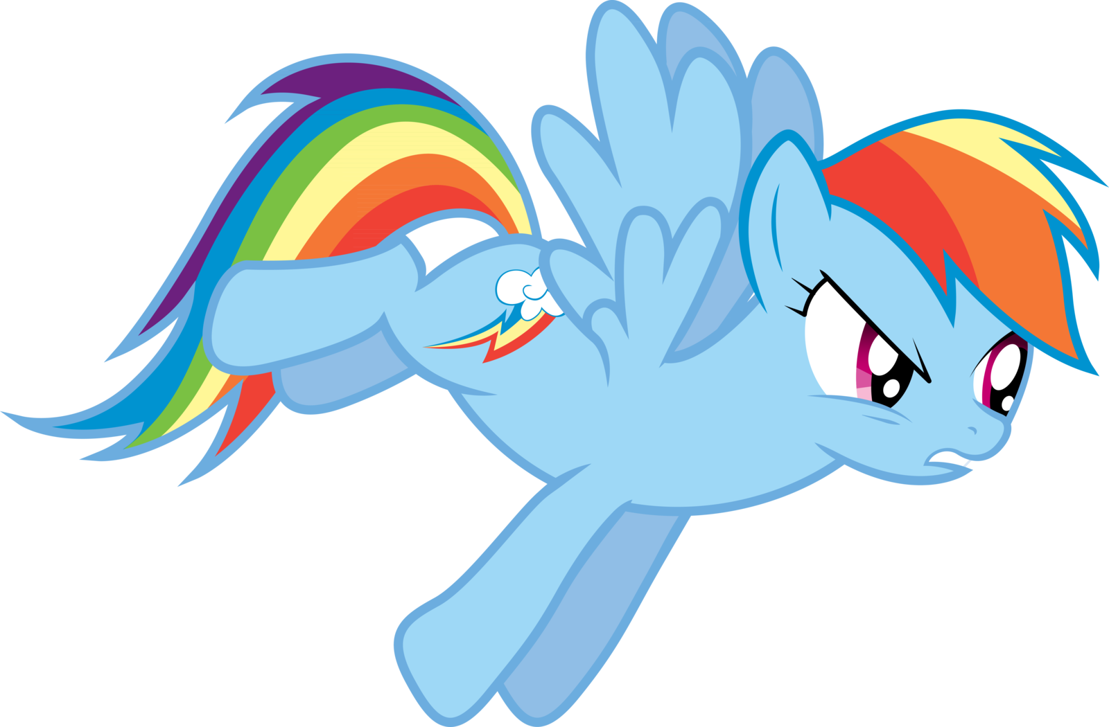 Rainbow - Rainbow Dash Very Angry - (1600x1050) Png Clipart Download