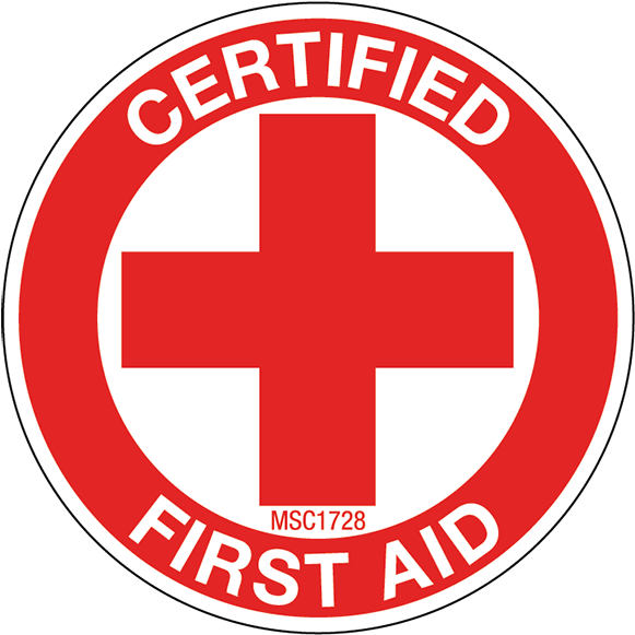 Certified First Aid Hard Hat Emblem - First Aid Certified Logo ...
