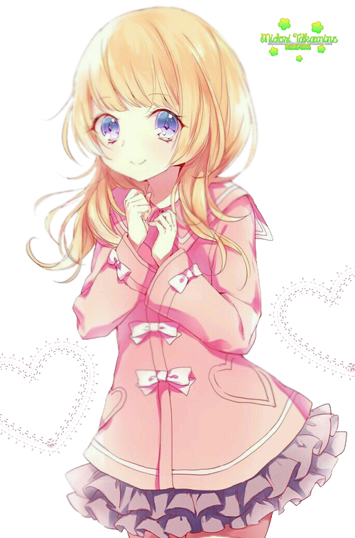 Anime Girl Pink Render By Anaka Aka Midori - Anime - (500x757) Png ...