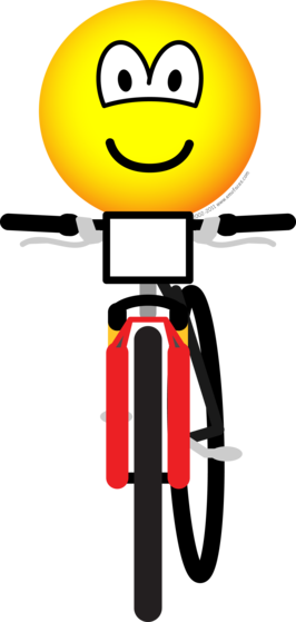 Mountain Biking Emoticon - Smiley Biking - (266x559) Png Clipart Download