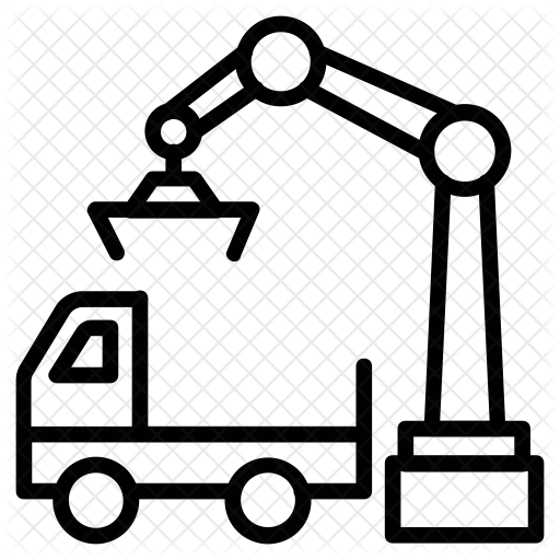 Crane Machine Icon - Production Line Icon - (512x512) Png Clipart Download