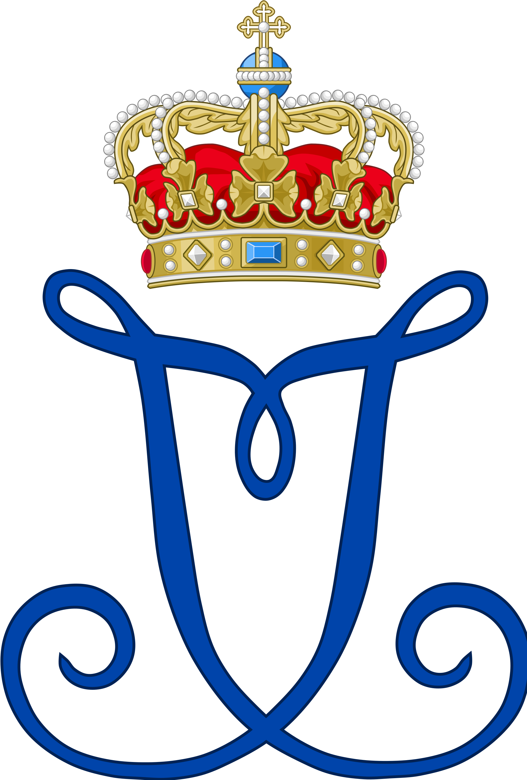 Royal Monogram Of Queen Ingrid Of Denmark - D Royal Monogram ...