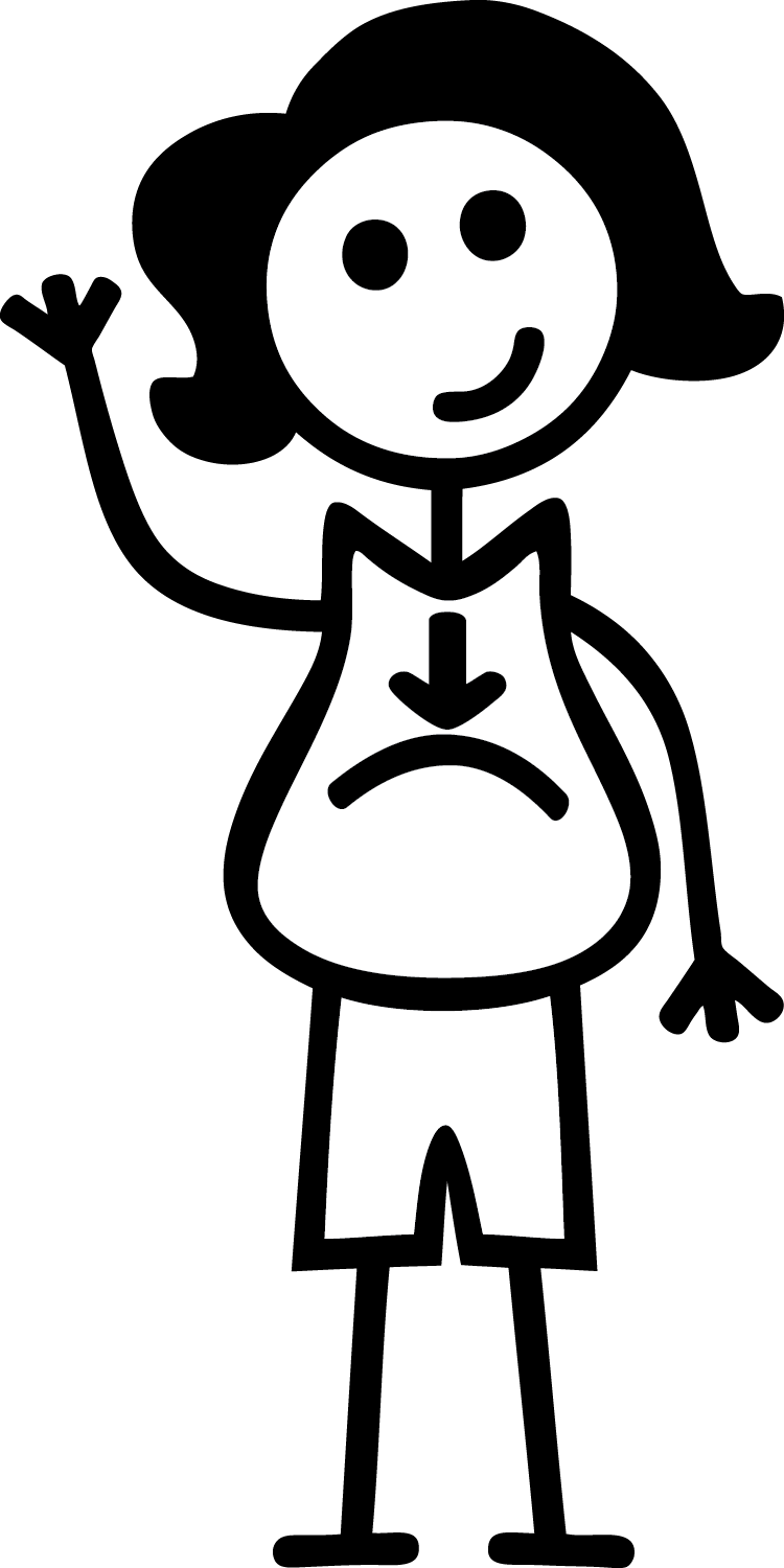 Stick Figure Woman Girl Female Clip Art - Girl Stick Figure Png - Full ...