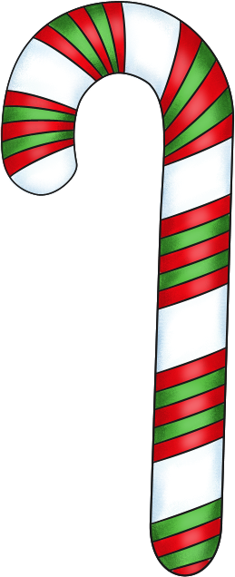 Free Christmas Graphics - Candy Cane Clipart Transparent - (259x636 ...