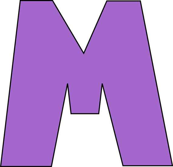 Purple Letter M Clip Art - Letter M Clipart Free - (570x550) Png ...