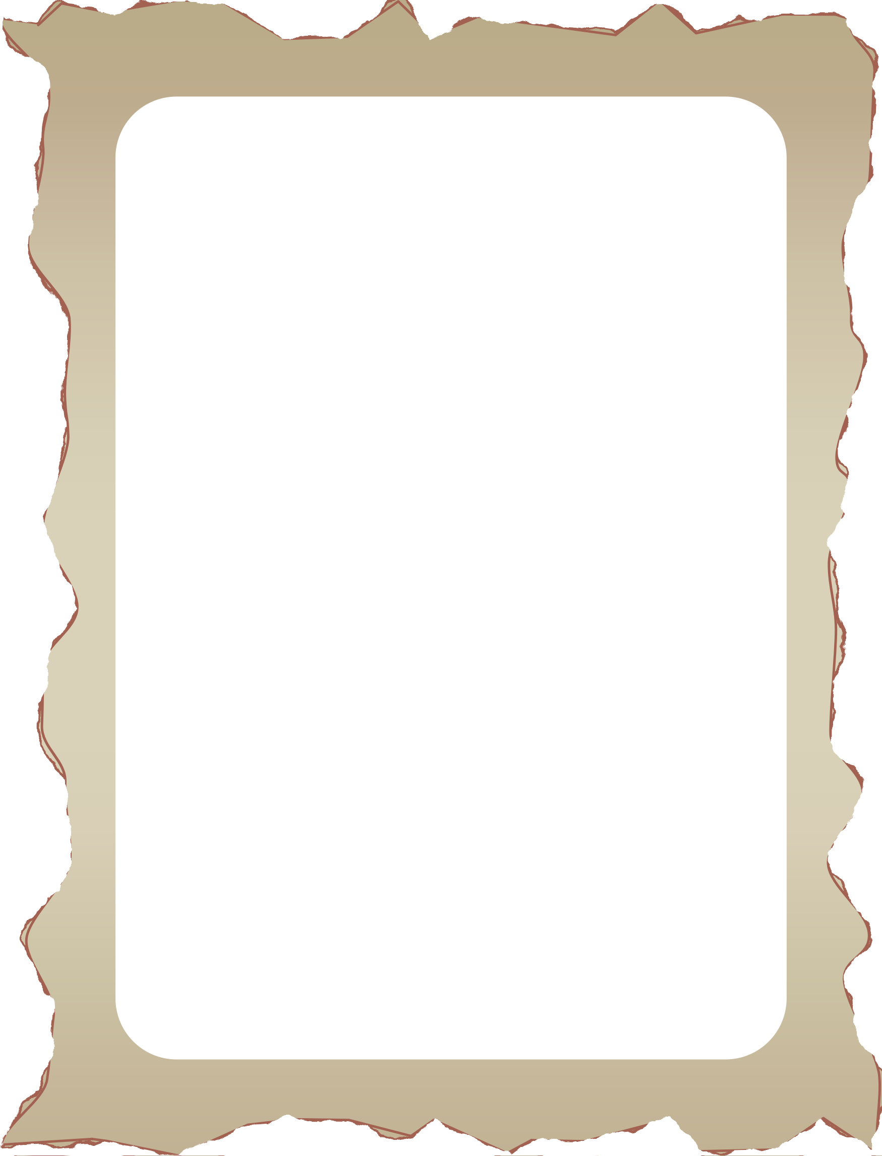 Old Paper Transparent Border Clipart - Picture Frame - Full Size PNG ...