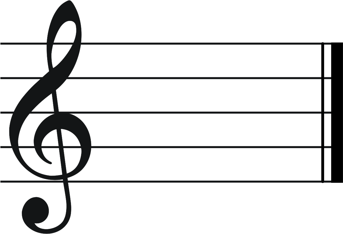 Blank Sheet Music Clipart - C Major Key Signature - (1200x1200) Png ...