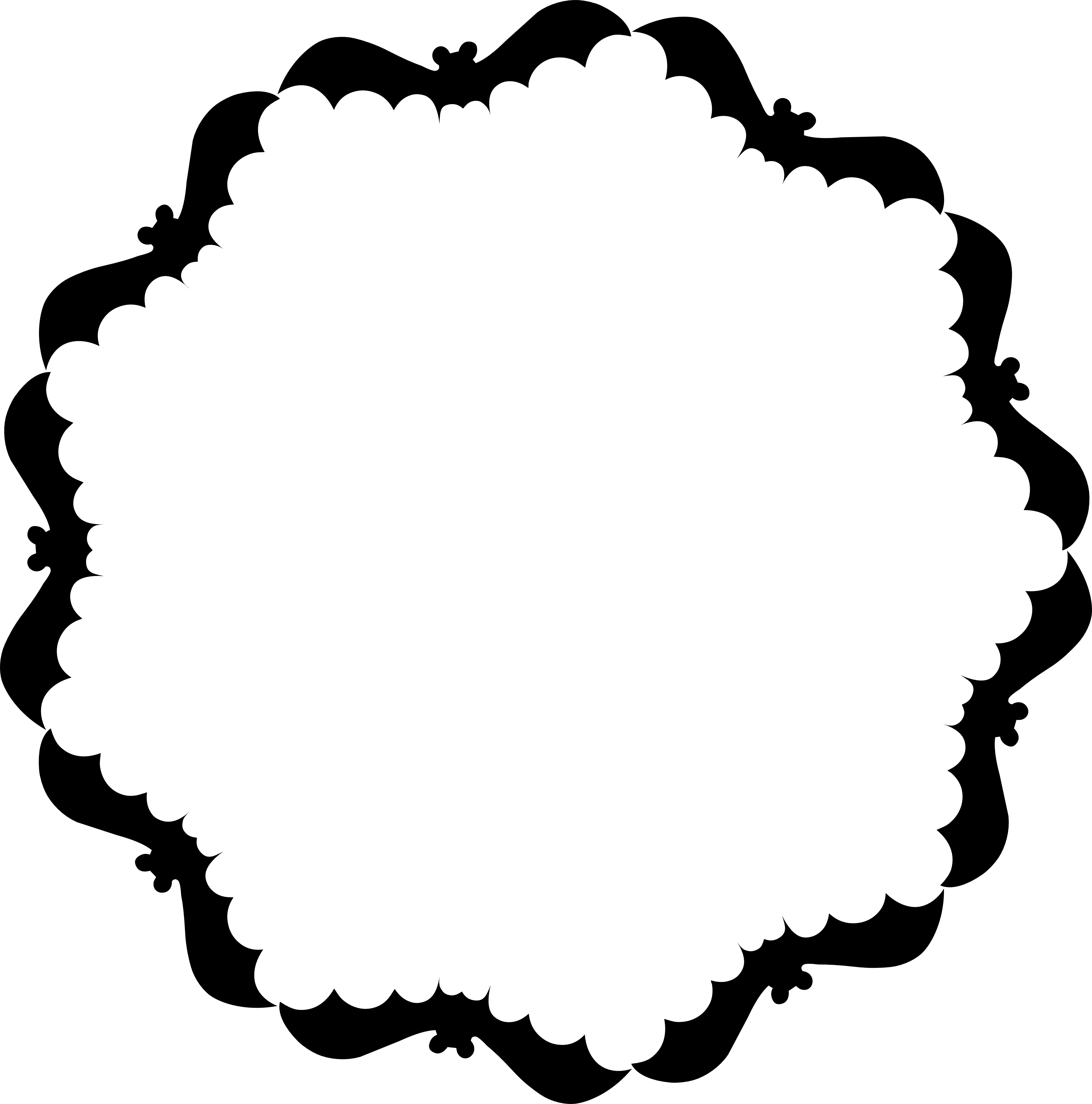 Printable Halloween Trick Or Treat Text And Frames - Halloween Circle ...