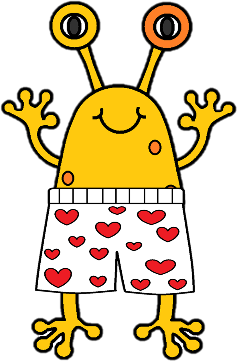 Alien Clipart Yellow - Aliens Love Underpants Characters - Full Size ...