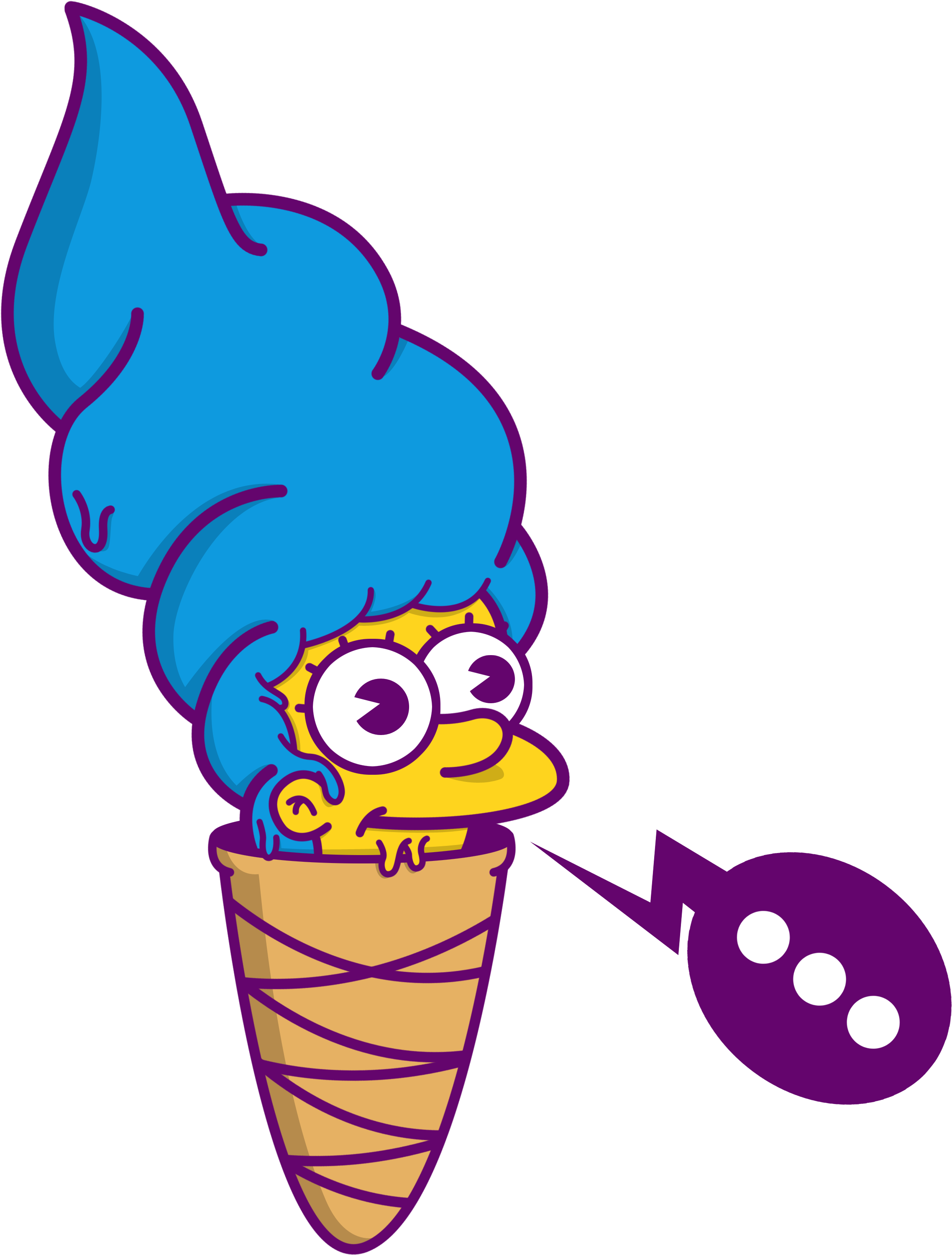 The Simpsons - (3000x3500) Png Clipart Download